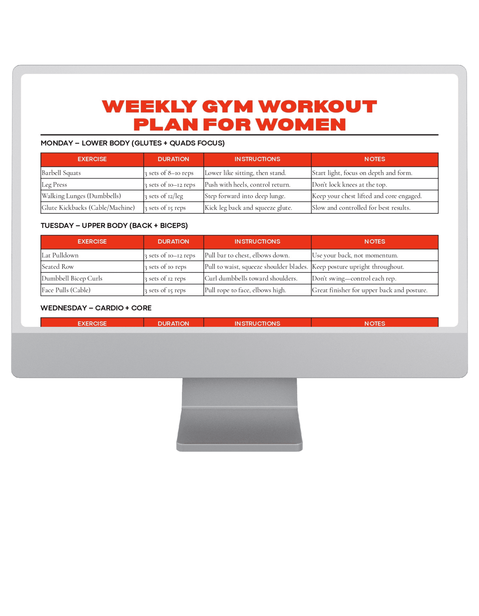 Weekly Gym Workout Plan for Women That Builds Strength and Burns Fat