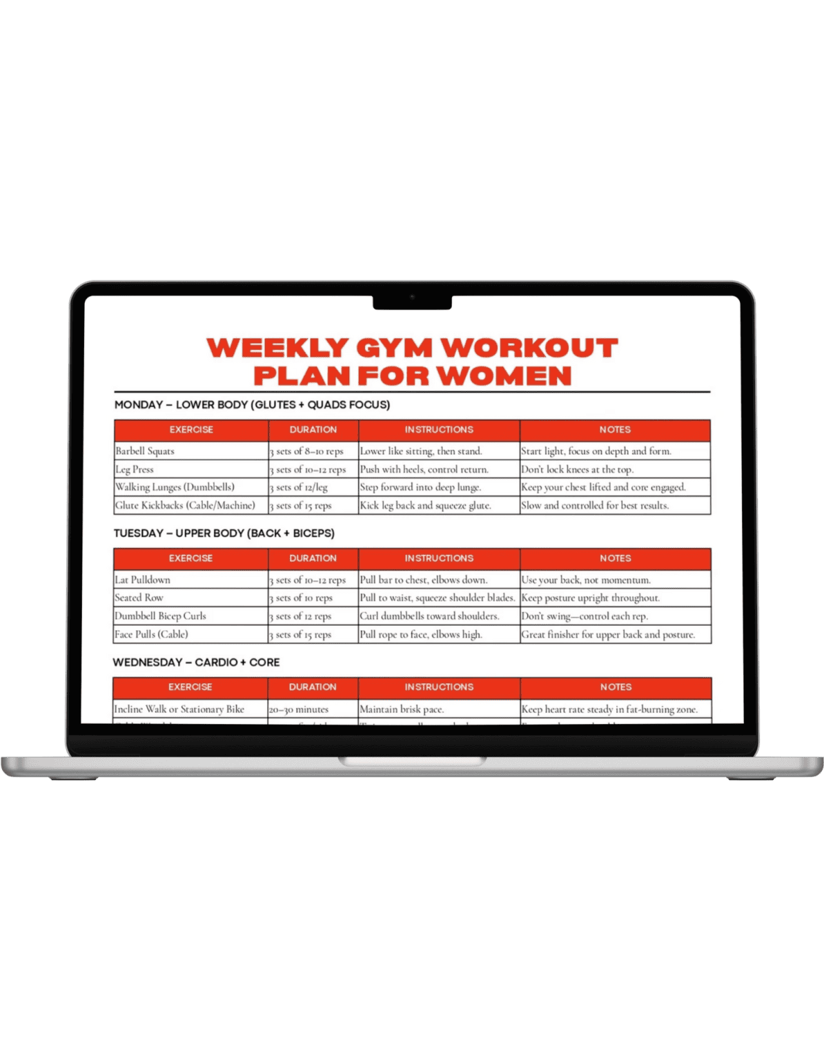 12-Week Gym Workout Plan for Women to Build Curves and Strength