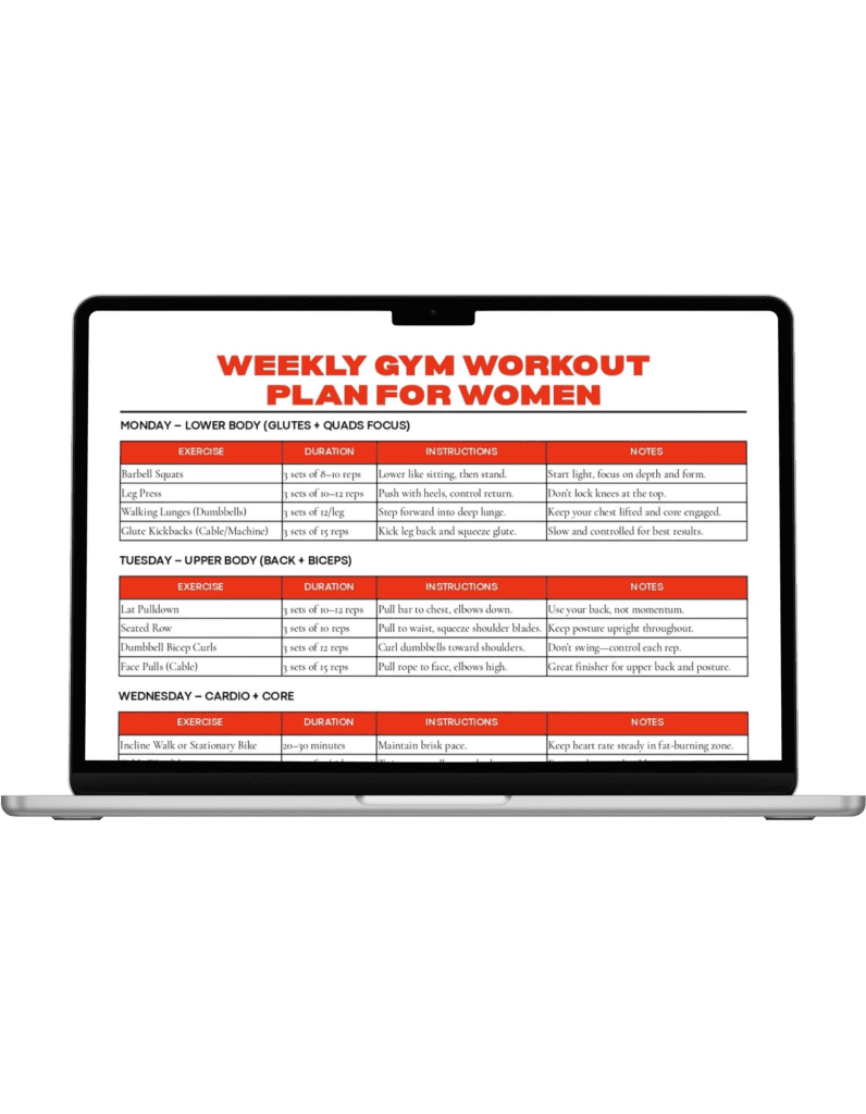 12-Week Gym Workout Plan for Women to Build Curves and Strength